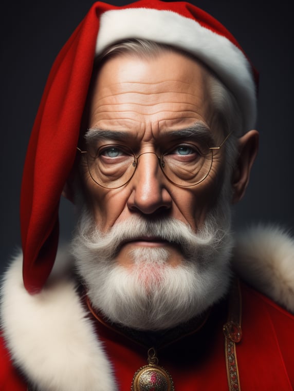 Premium Free ai Images | portrait of santa claus bright and saturated ...