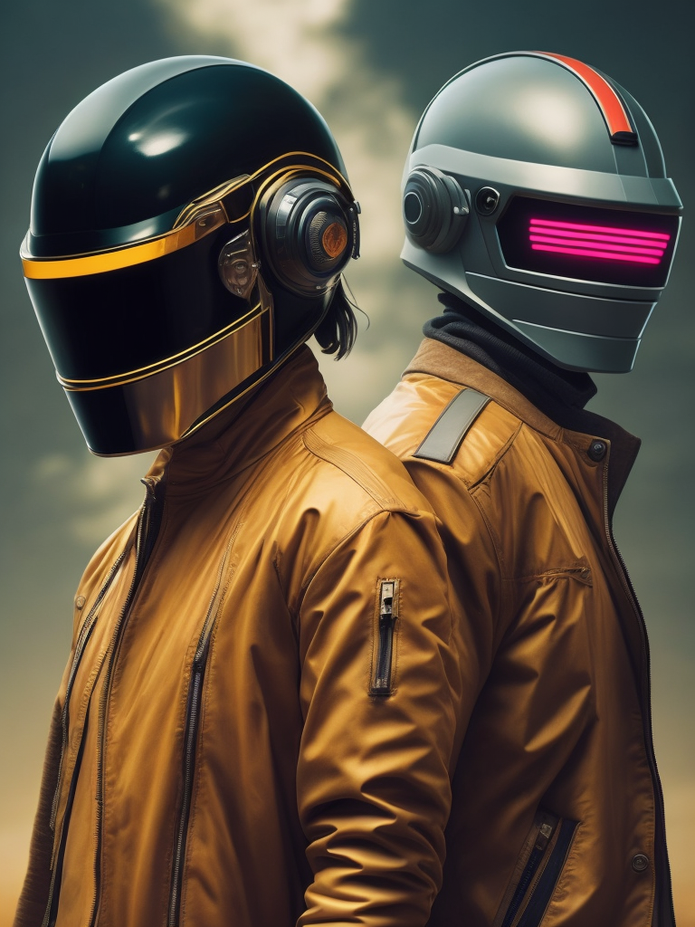 Premium Free ai Images | portrait of daft punk ultra realism super ...