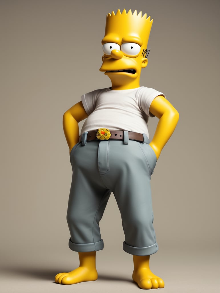 Premium Free ai Images | bart simpson in his pants
