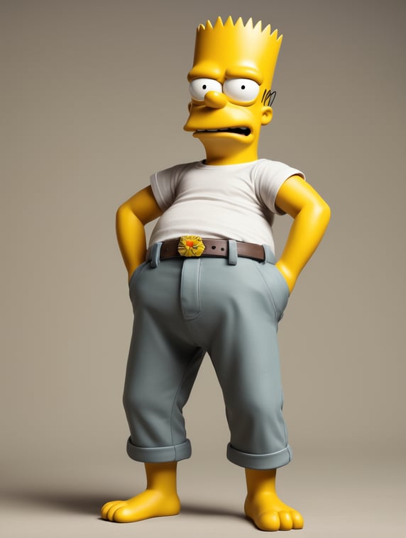 Premium Free ai Images | bart simpson in his pants