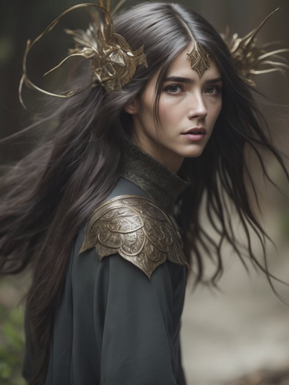 Premium Free ai Images | an elf in lotr movie style androgene face long ...