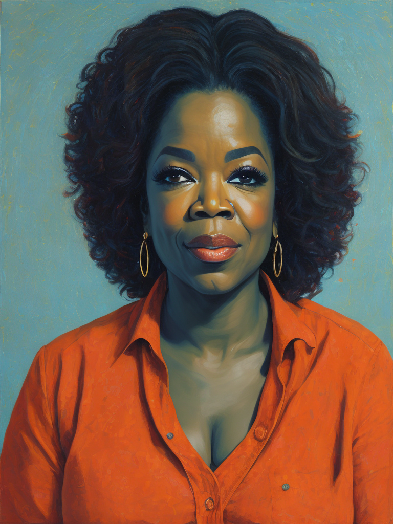 Premium Free ai Images | oprah winfrey painting portrait usa style of ...