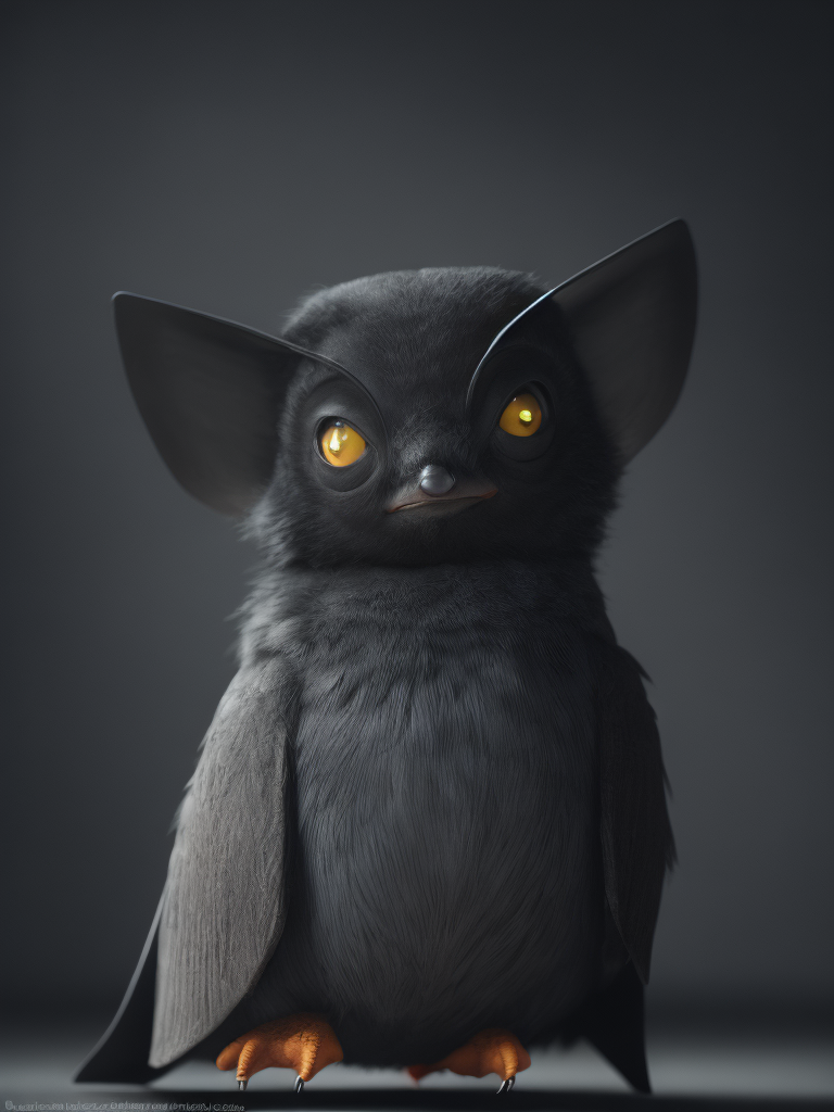 Lumenor AI Image Generation - little bat cute pixar character digital ...