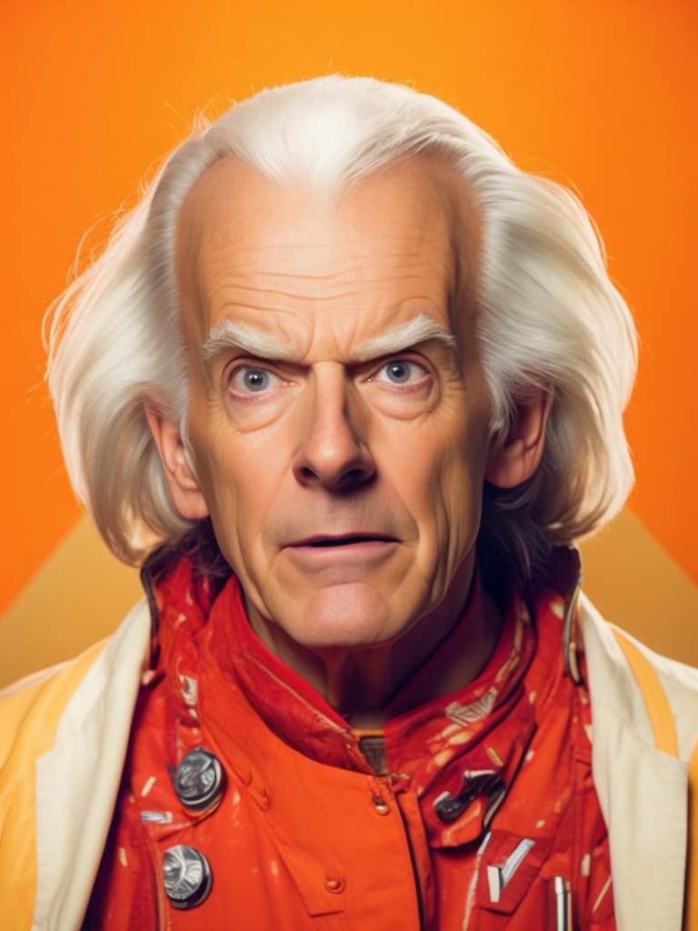 Lumenor AI Image Generation - surprised face of doc emmett brown from ...