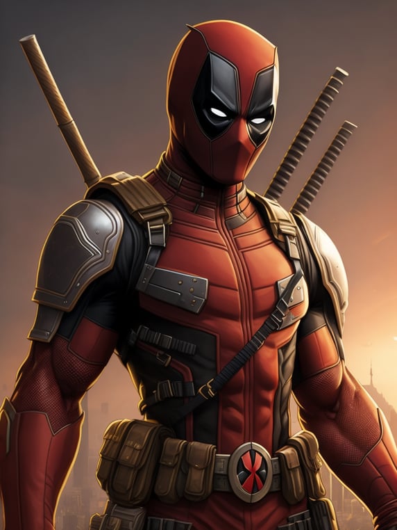 Premium Free ai Images | deadpool illustrated by skottie young