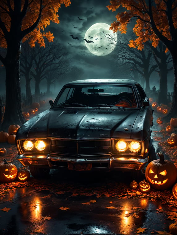Premium Free ai Images | creates background with halloween theme that ...
