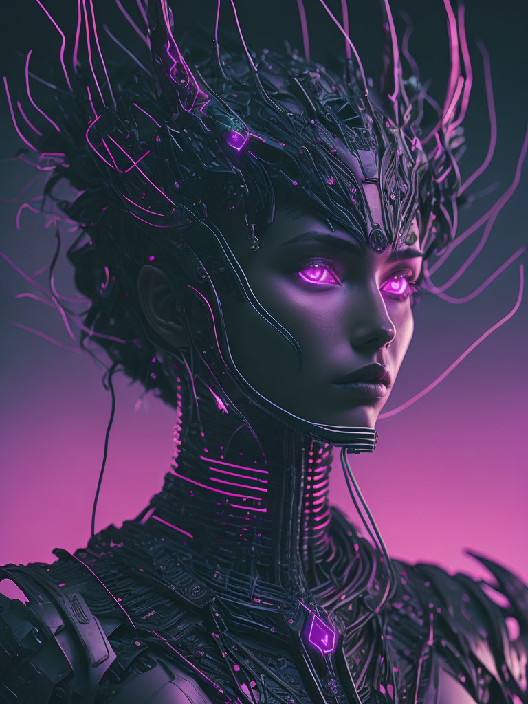 Lumenor AI Image Generation - cybernetic goddess vaporwave aesthetic ...