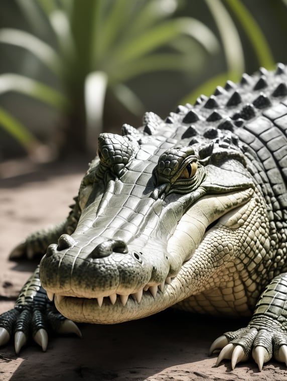 Premium Free ai Images | kuscheliges krokodil