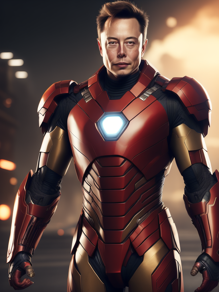Premium Free ai Images | elon musk in the iron man suit from the marvel ...