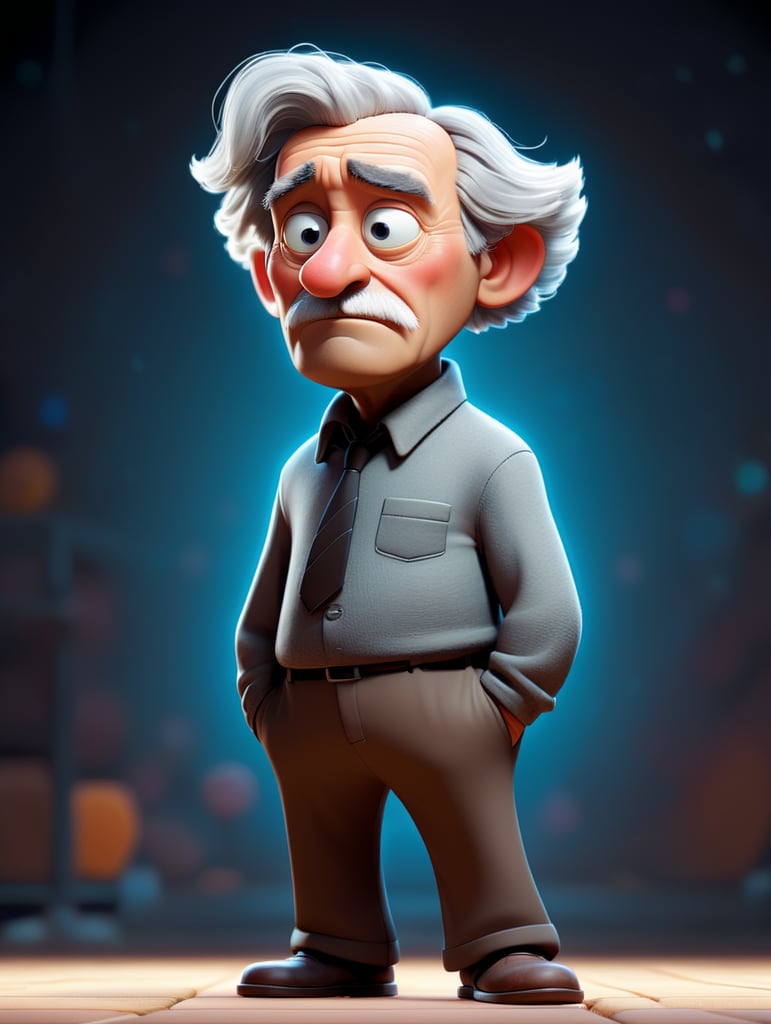 Premium Free ai Images | albert einstein full body and looking at camera
