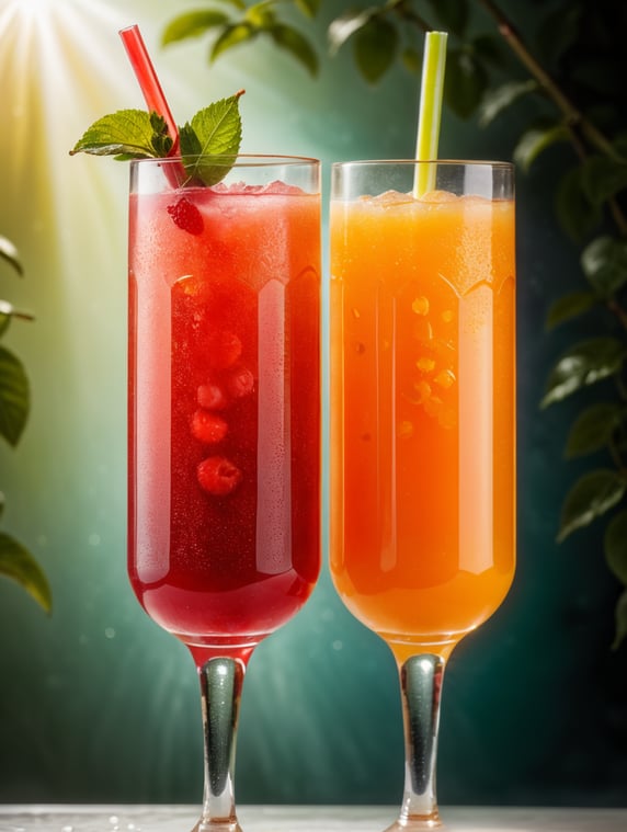 Premium Free ai Images | translucent frozen juice stick on stick bright ...