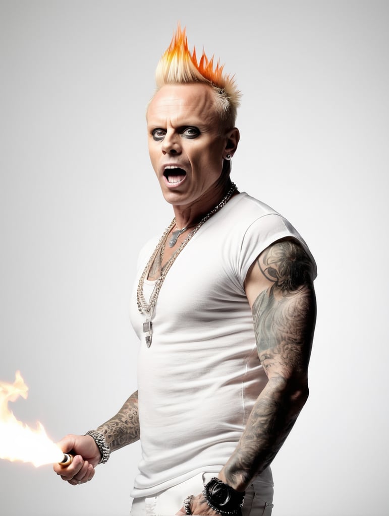 Premium Free ai Images | keith flint the prodigy fire starter