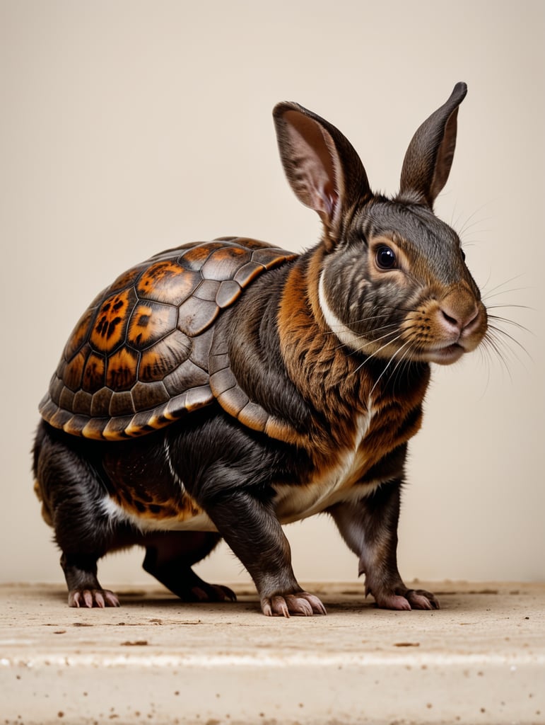 Premium Free ai Images | hybrid animal with the head of rabbit body of ...