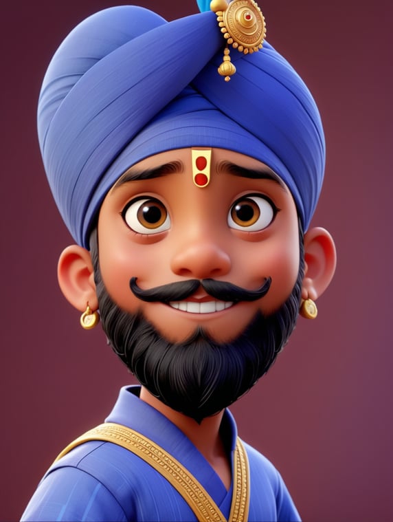 Premium Free ai Images | sikh boy