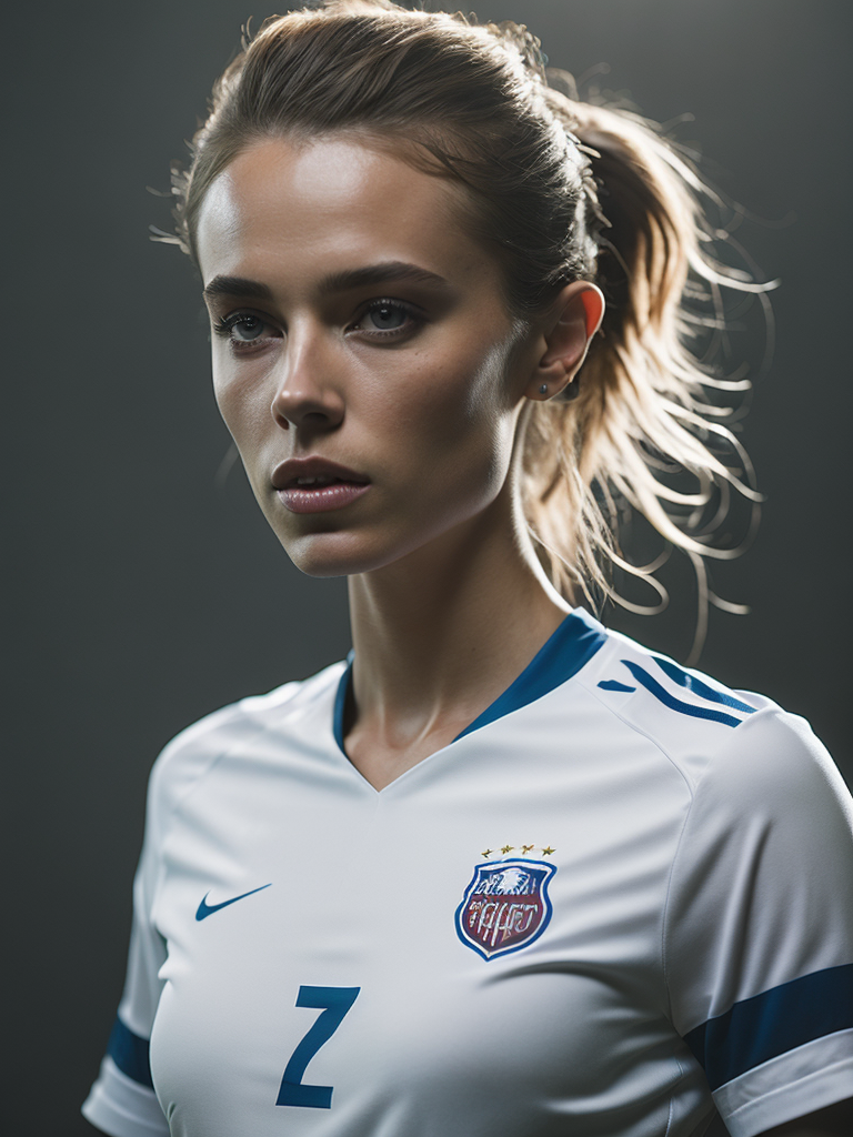 Lumenor AI Image Generation - epic portrait of women soccer player fifa ...