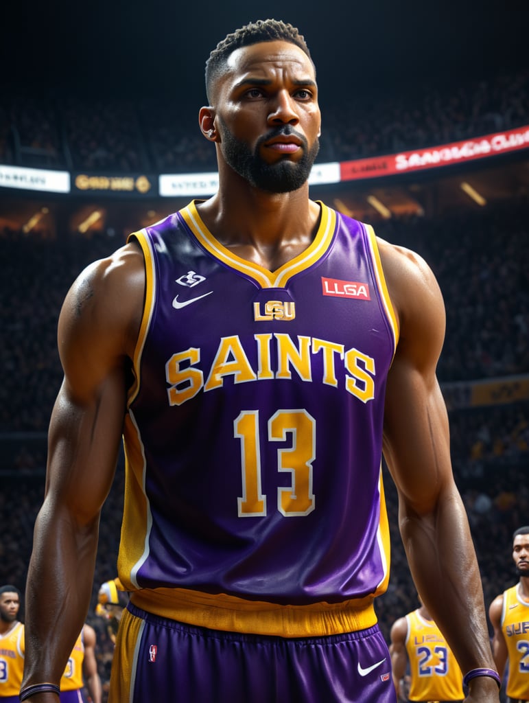 Premium Free ai Images | saints and lsu basketball jersey