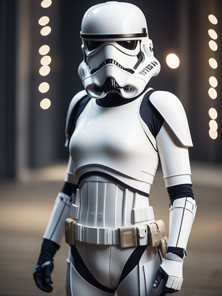 Lumenor AI Image Generation - fit girl in stormtrooper outfit exposed ...