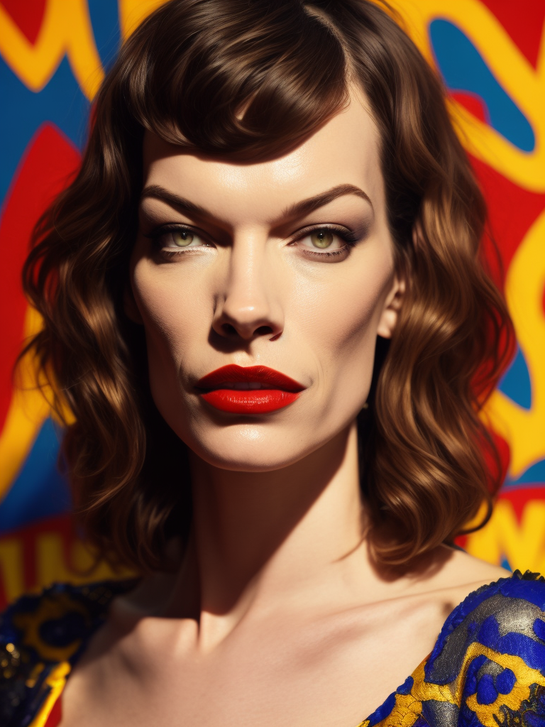 Lumenor AI Image Generation - portrait of milla jovovich vivid ...