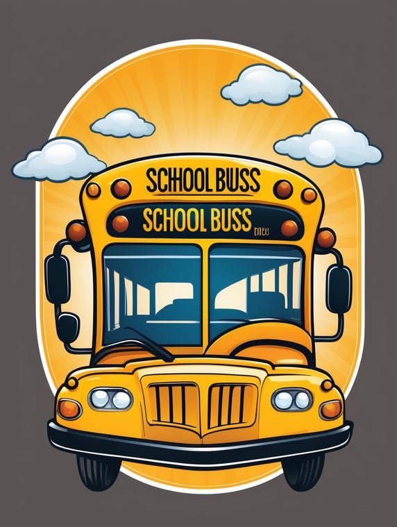 Premium Free ai Images | school bus vectors design mascot logo bright ...