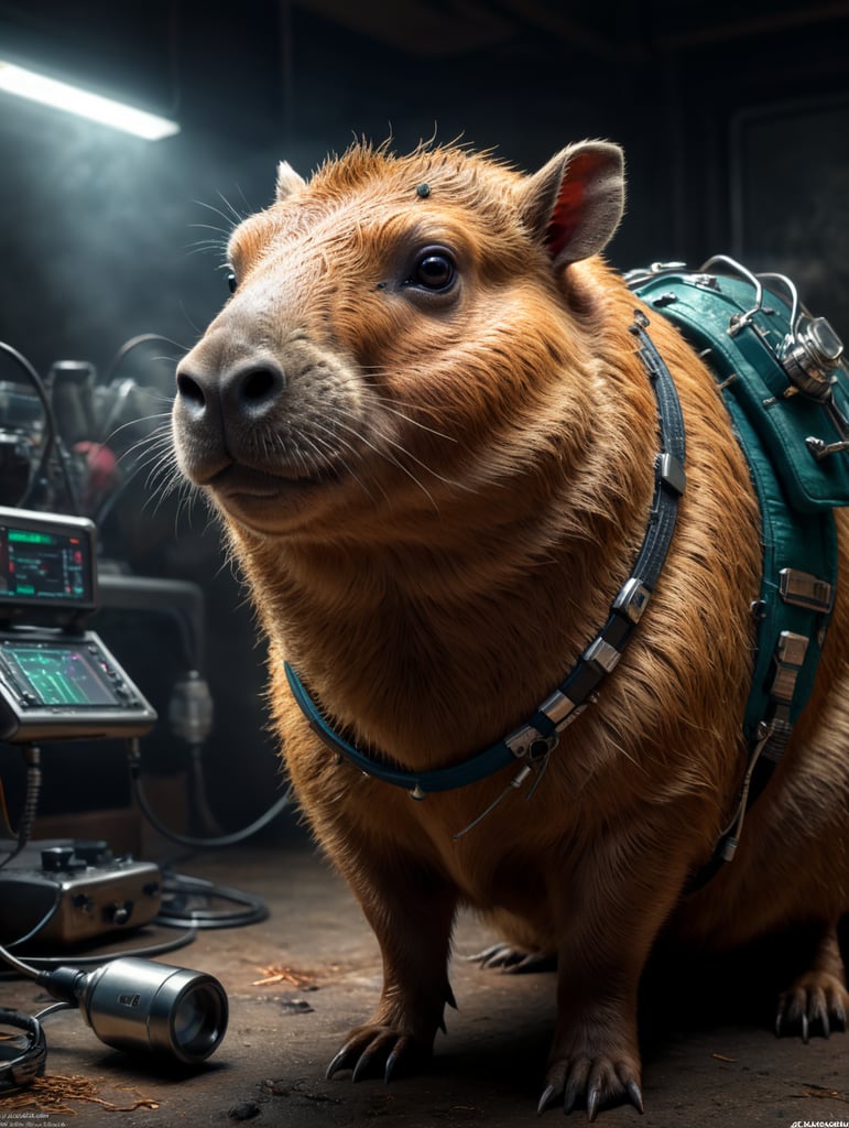 Premium Free ai Images | capivara medica