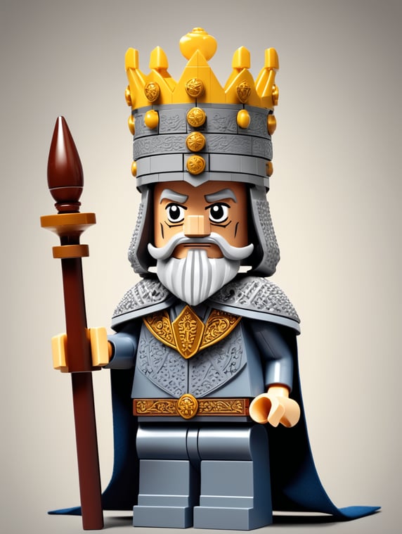 Premium Free ai Images | medieval king as lego character