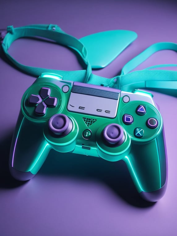 Premium Free ai Images | design futuristic neon colored gaming ...