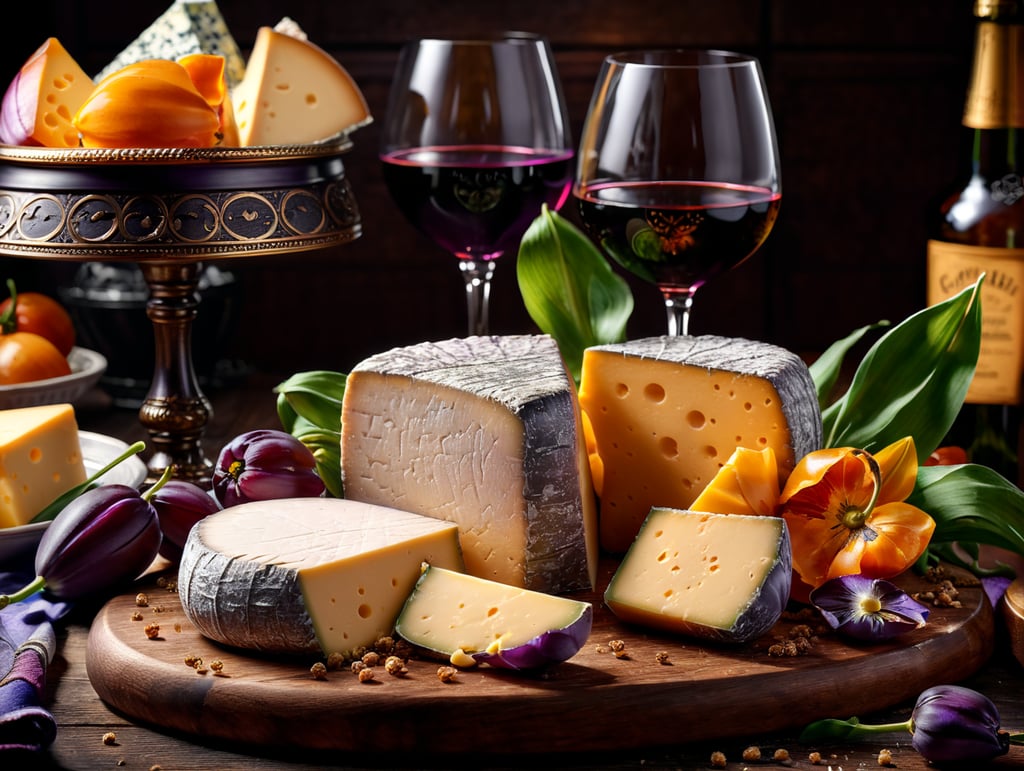 Premium Free ai Images | cinematic still photograph of gourmet cheese ...