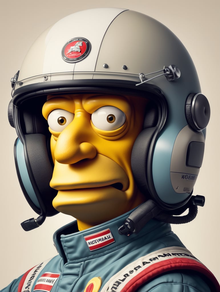 Premium Free ai Images | homer simpson as as an driver