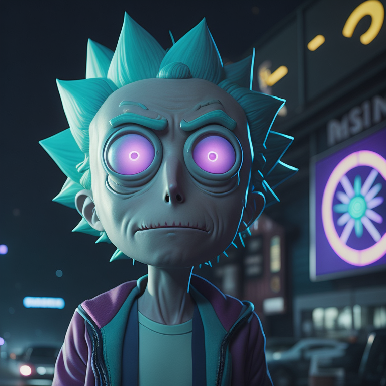 Premium Free ai Images | rick and morty realistic