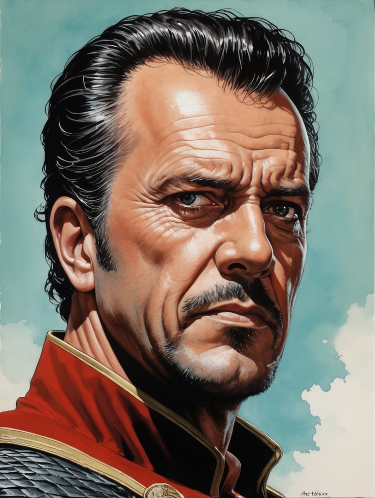 Lumenor AI Image Generation - ack nicholson hero portrait illustration ...