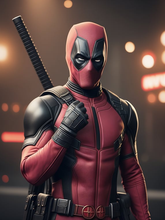 Premium Free ai Images | deadpool in pink suit