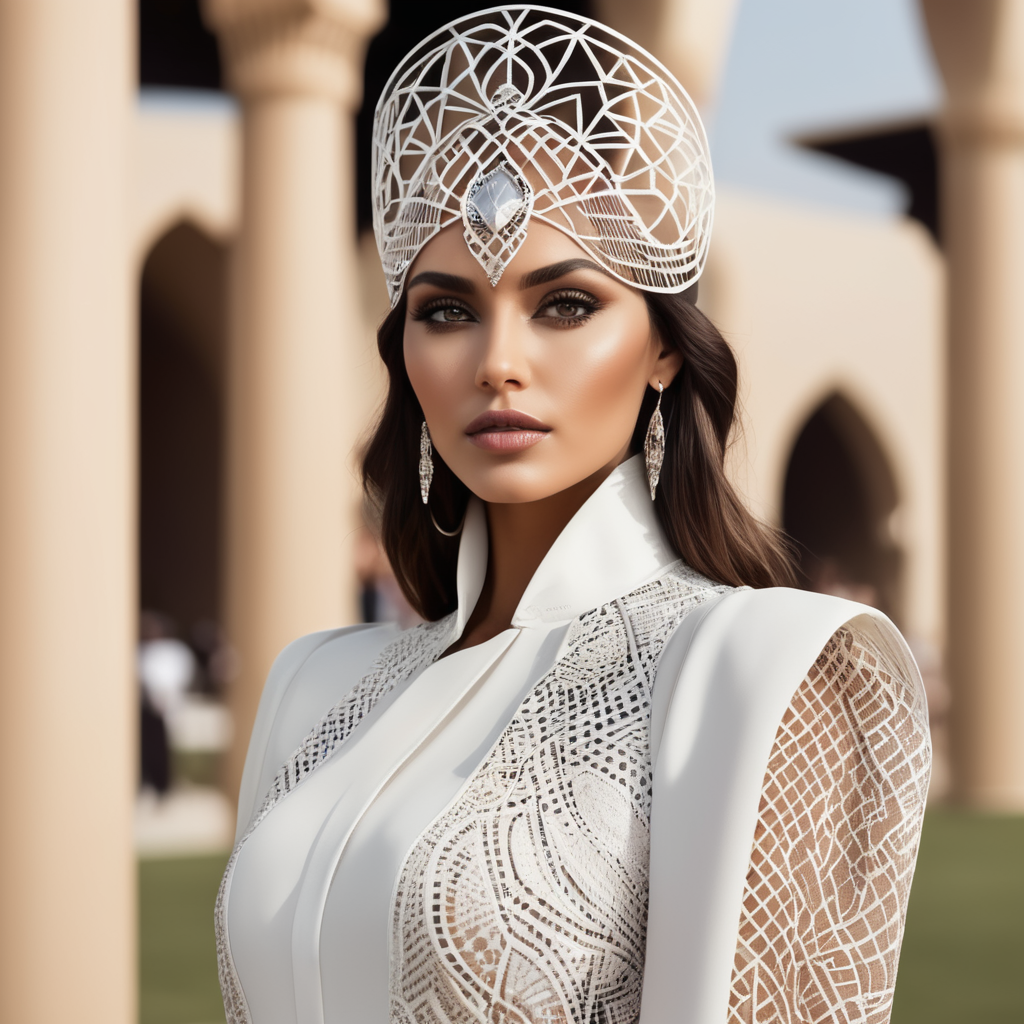 Premium Free ai Images | beautiful woman facing foward high fashion ...