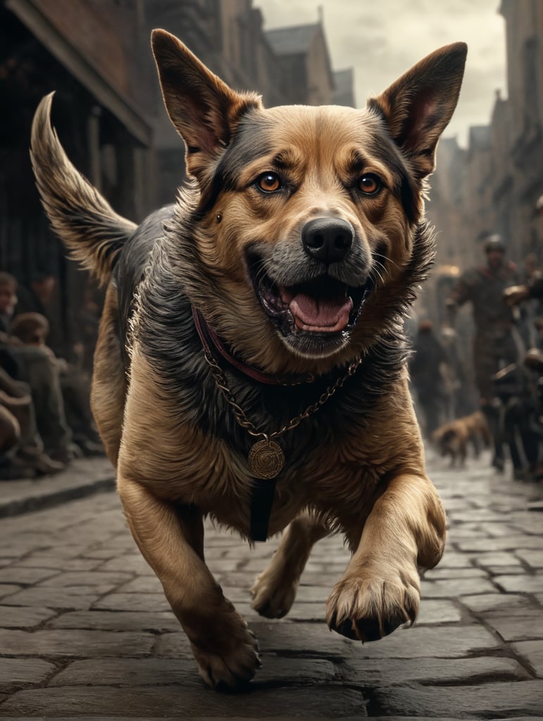 Lumenor AI Image Generation - dog chasing its tail