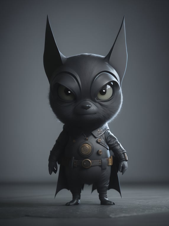 Premium Free ai Images | little bat cute pixar character digital ...