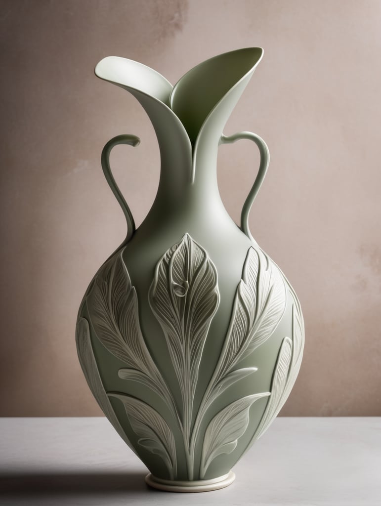 Premium Free ai Images | fantasy themed vase inspired by the art nouveau style resembling flower ...