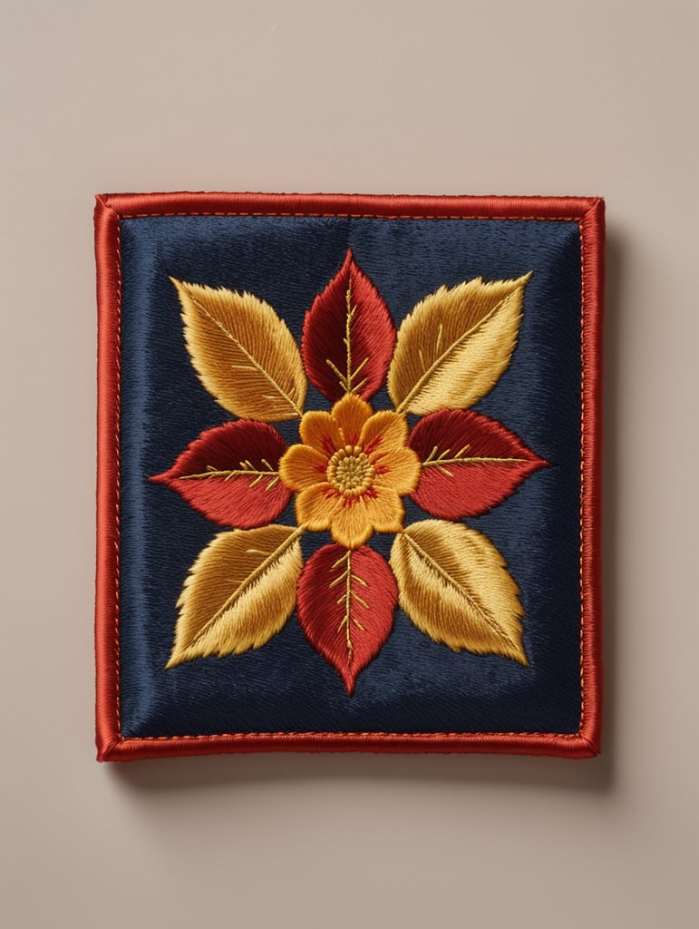 Premium Free ai Images | blank fabric embroidered square patch isolated ...