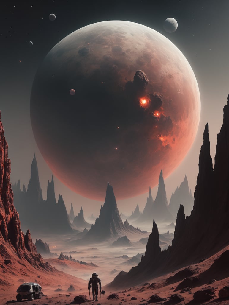 Premium Free ai Images | hell in space