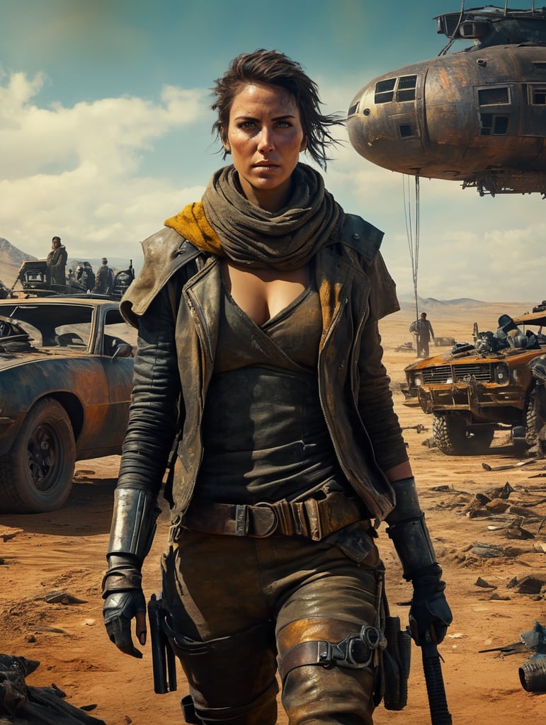Lumenor AI Image Generation - man protagonist dystopian theme mad max ...
