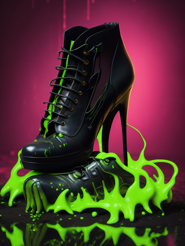 Lumenor AI Image Generation - realistic photo of shoes make from dark ...