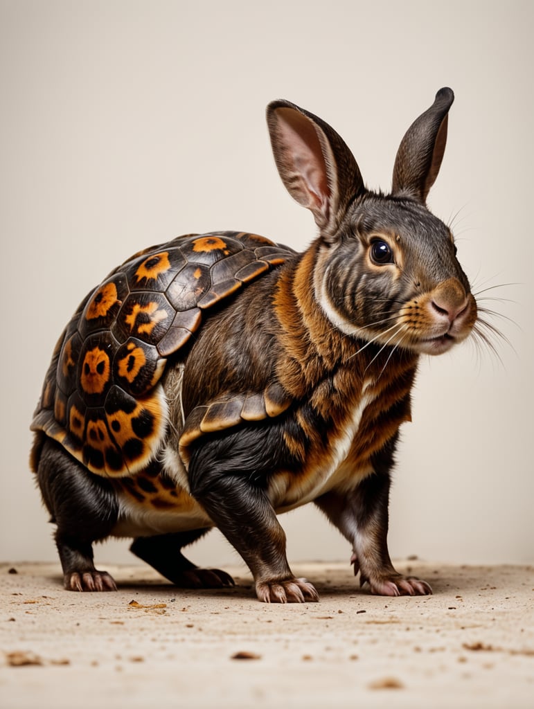 Premium Free ai Images | hybrid animal with the head of rabbit body of ...