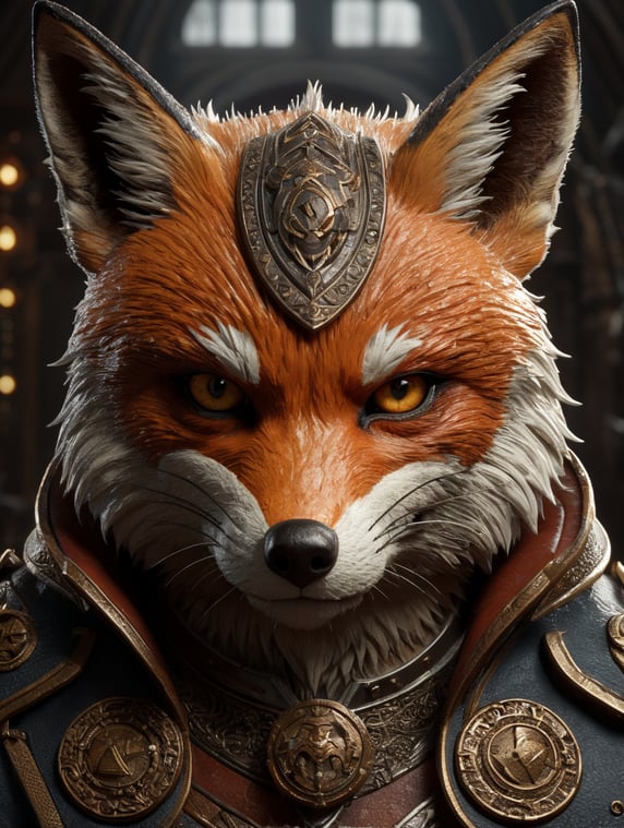 Premium Free ai Images | grumpy fox logo