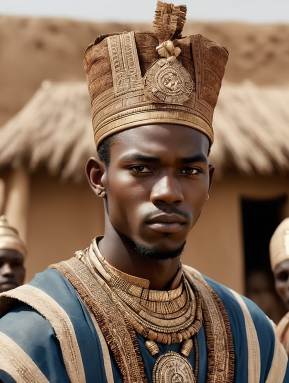 Premium Free ai Images | gorgeous year old african man wearing toghu ...