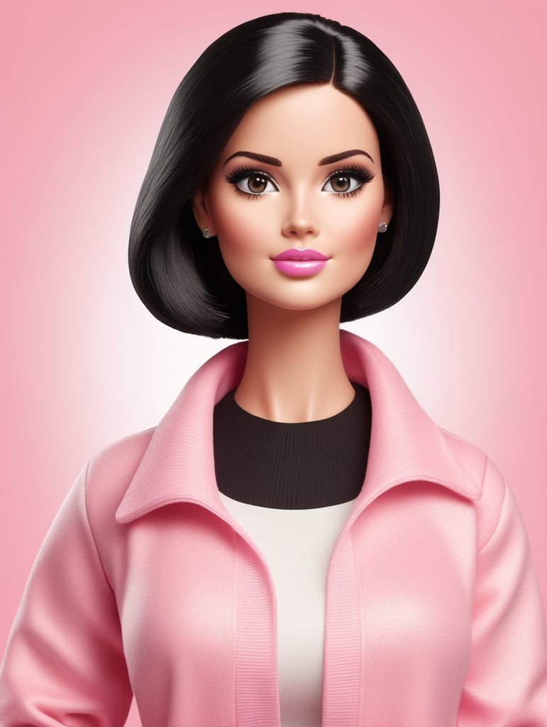 Premium Free ai Images | simple vector illustration of an adult barbie ...