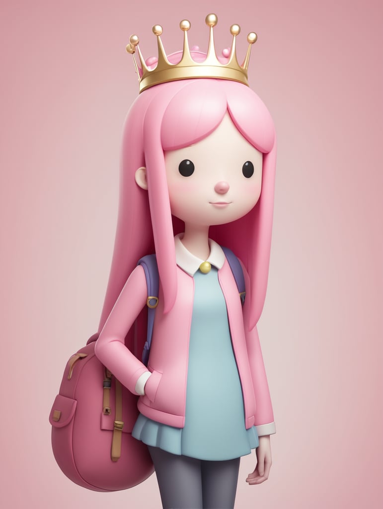 Premium Free ai Images | princess bubblegum adventure time style