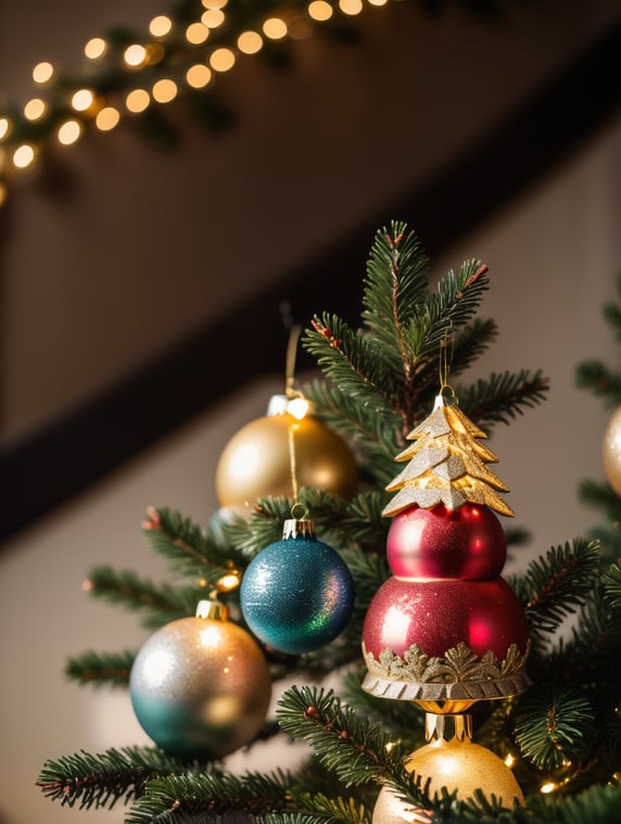 Premium Free ai Images | change the background to christmas party with ...