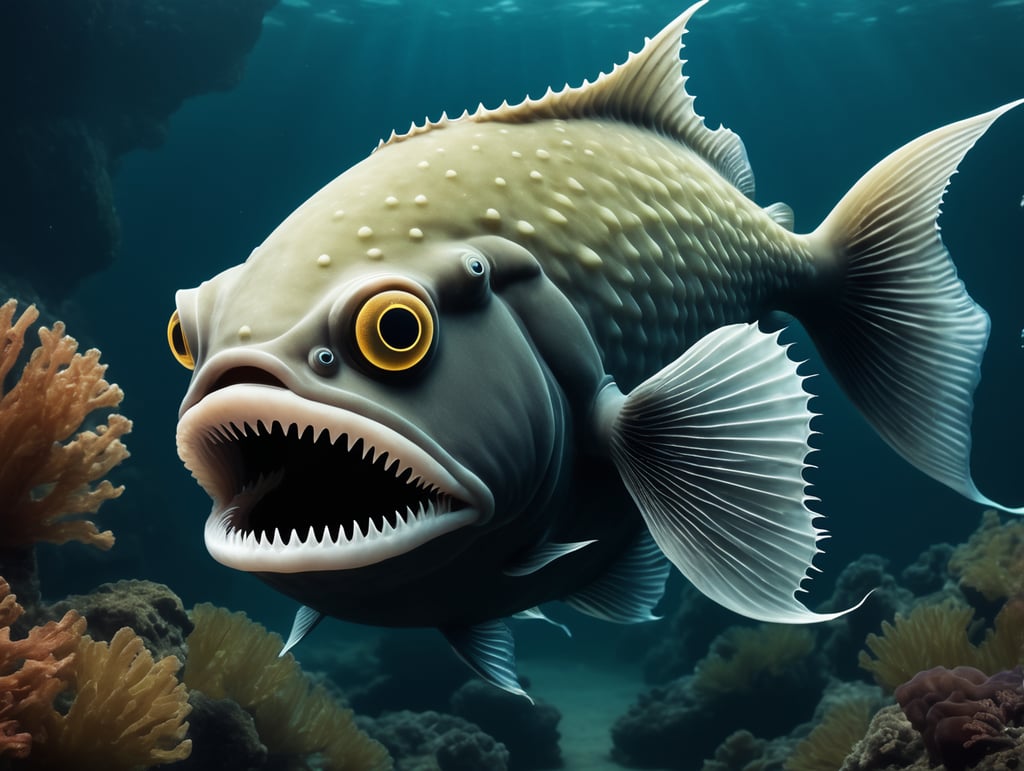 Premium Free ai Images | blend nike running shoe with an anglerfish ...