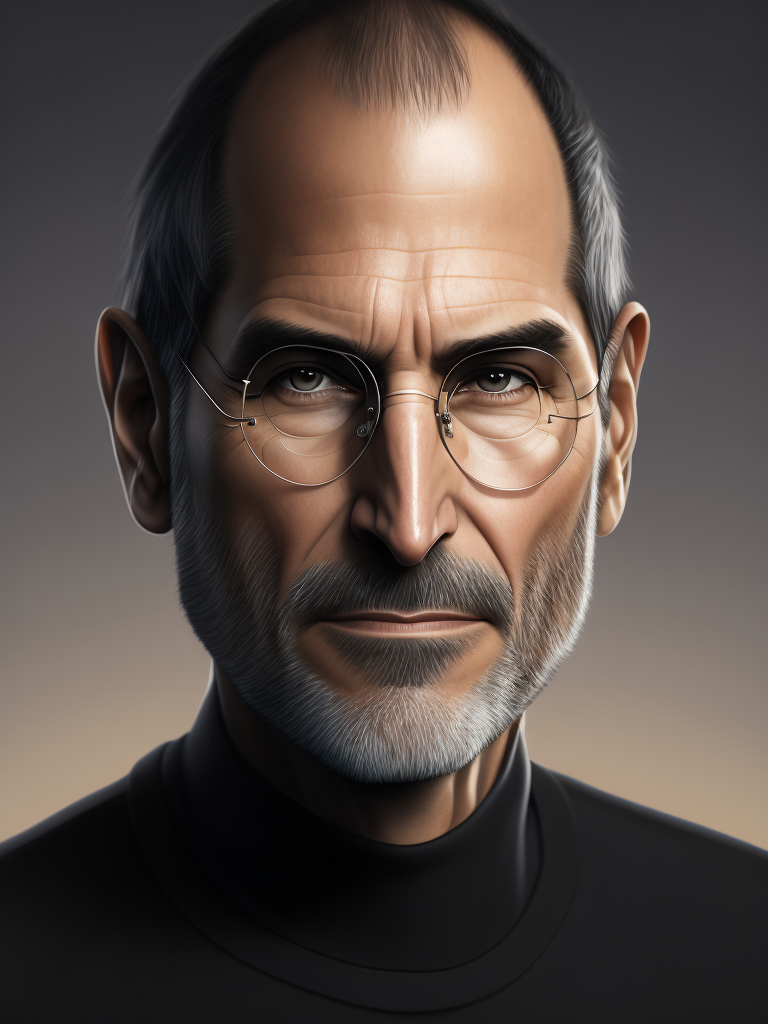 Premium Free ai Images | portrait of steve jobs natural colors elegant ...