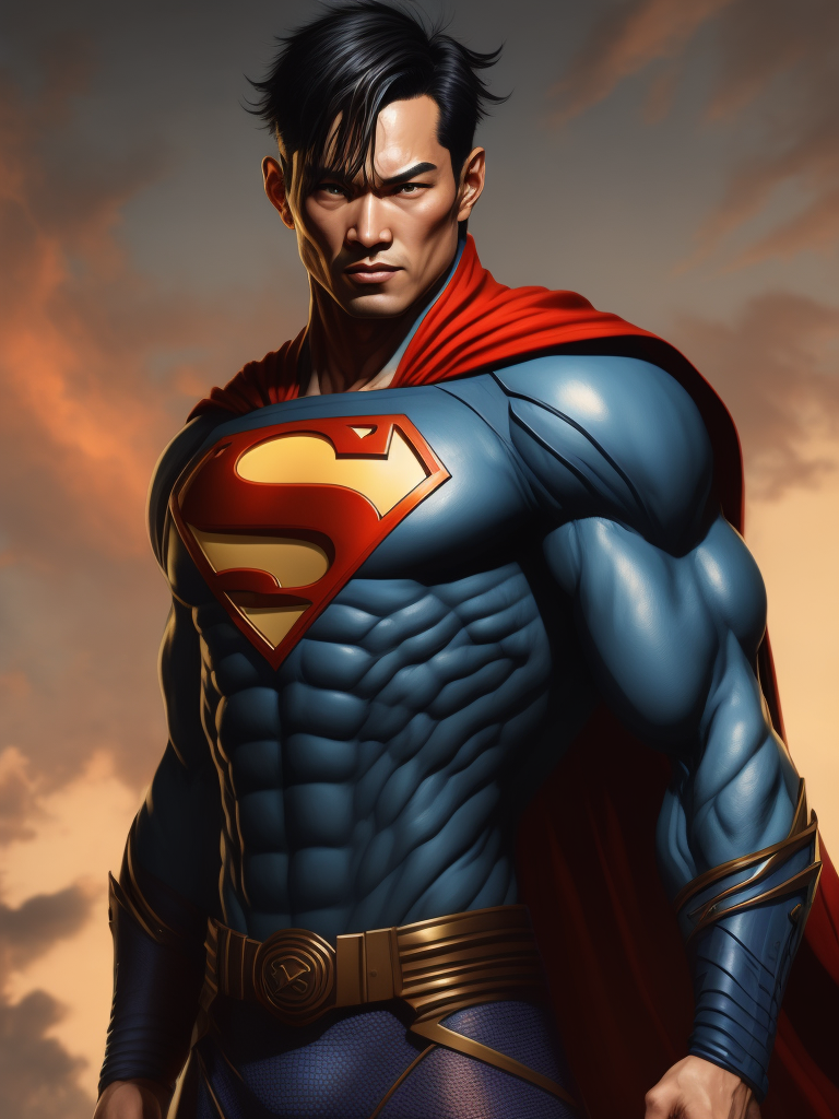 Lumenor AI Image Generation - chinese superman hero portrait comics ...