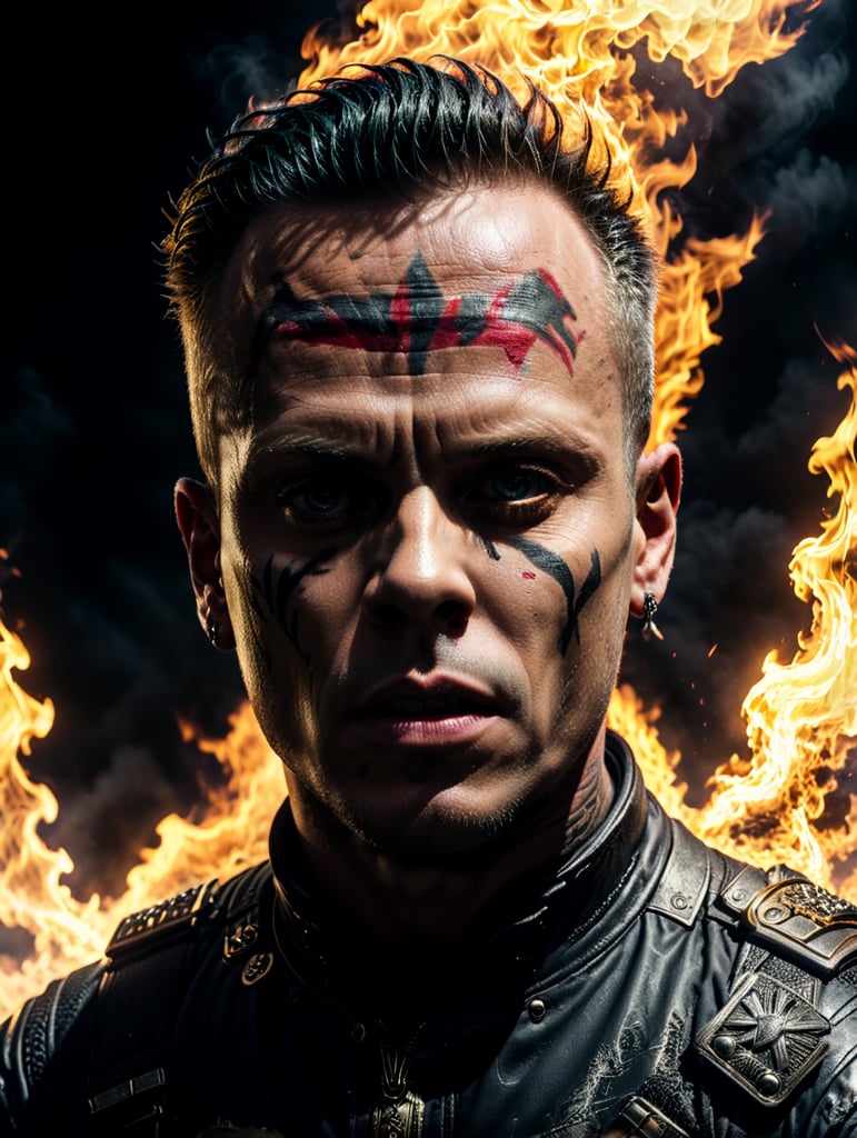 Premium Free ai Images | keith flint the prodigy fire starter