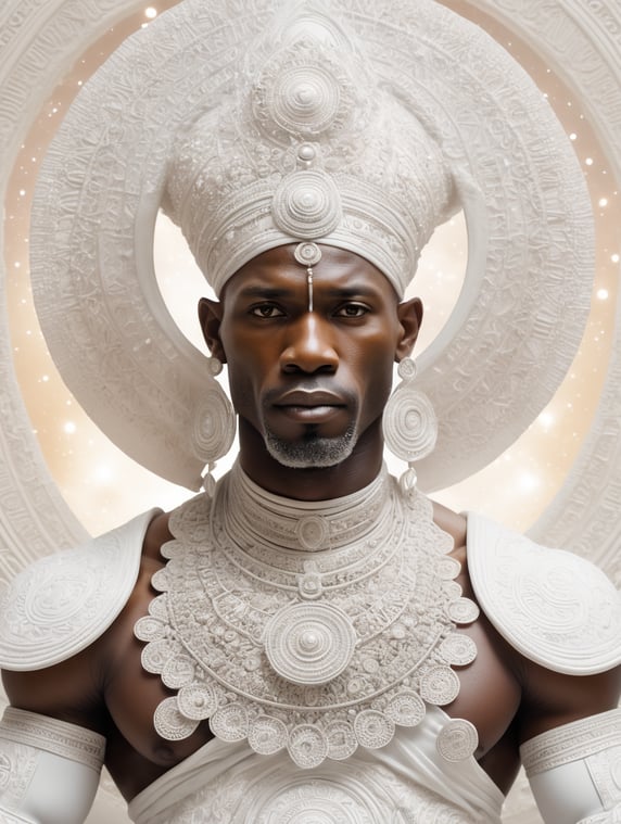 Premium Free ai Images | obatala the african orisha wearing detailed ...